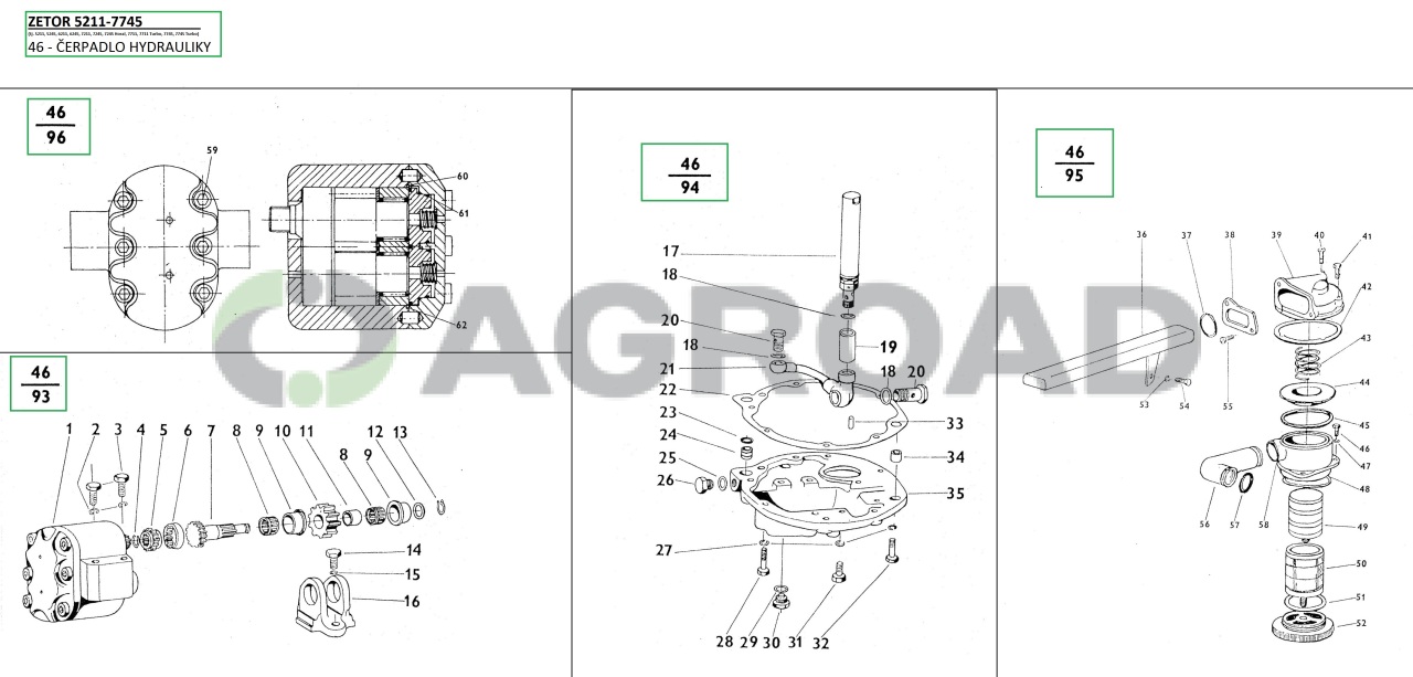 Čerpadlo hydrauliky s víkem- kompletní | 7211-4640 - Agroad - alkatrész ...